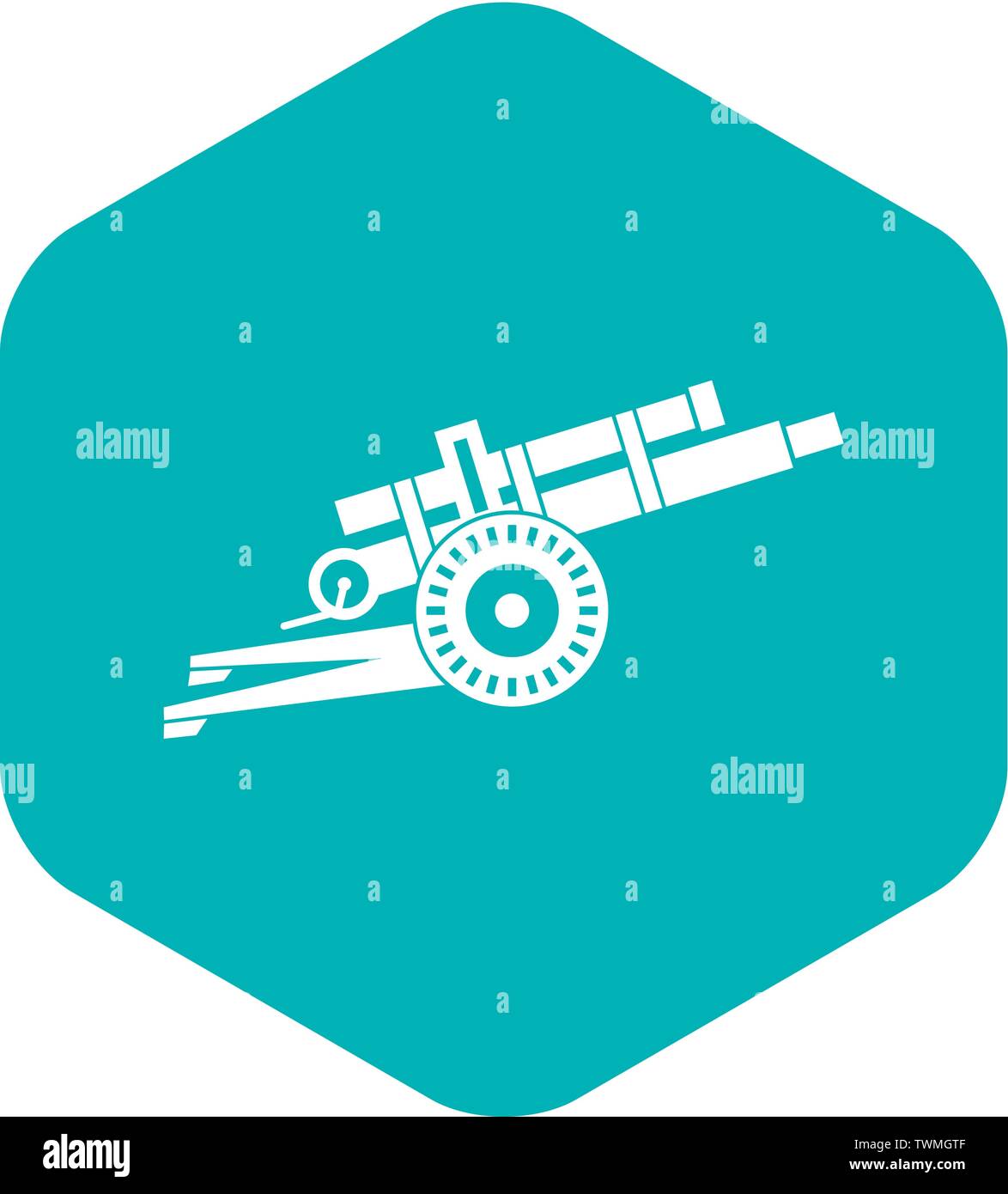 Artillery gun icon, simple style Stock Vector Image & Art - Alamy