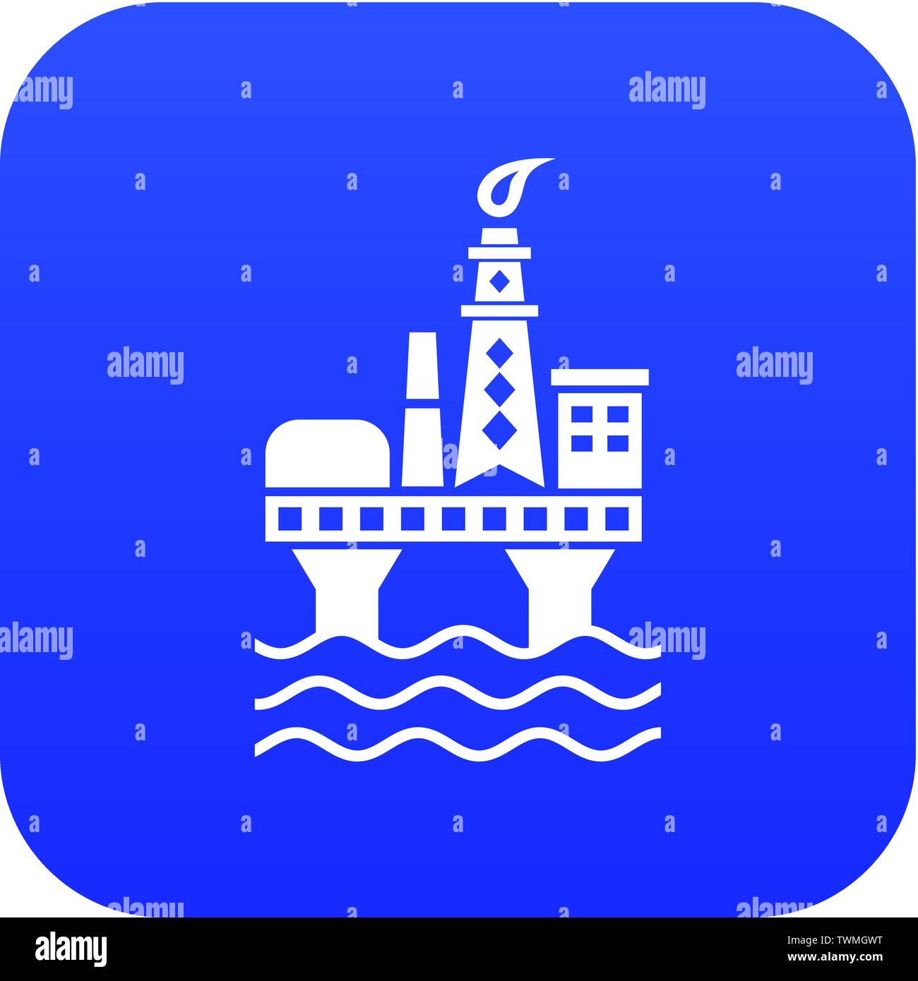 Oil platform icon blue vector Stock Vector Image & Art - Alamy