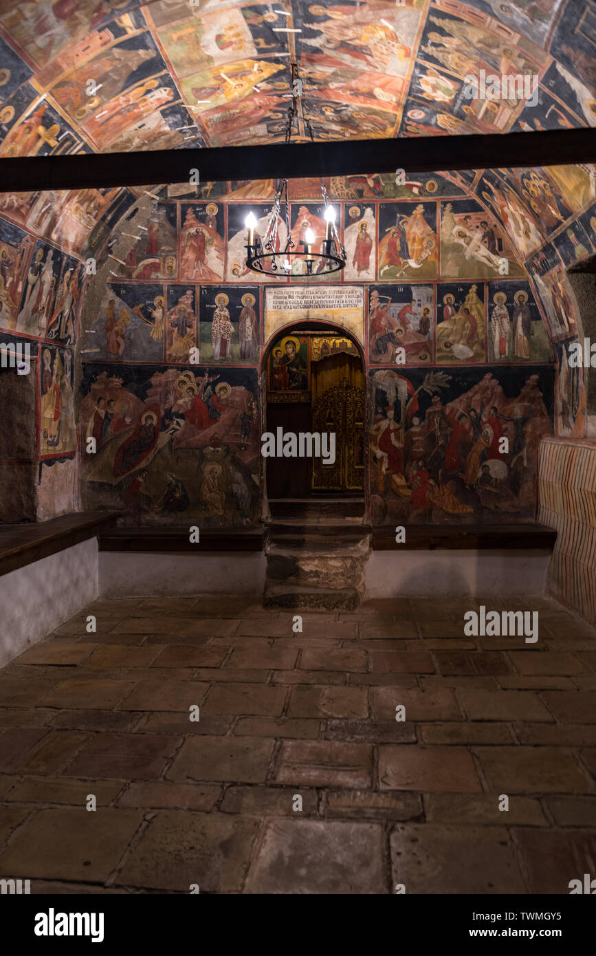 Arbanasi, Bulgaria - 8 may, 2019: Ancient murals inside the Nativity of ...