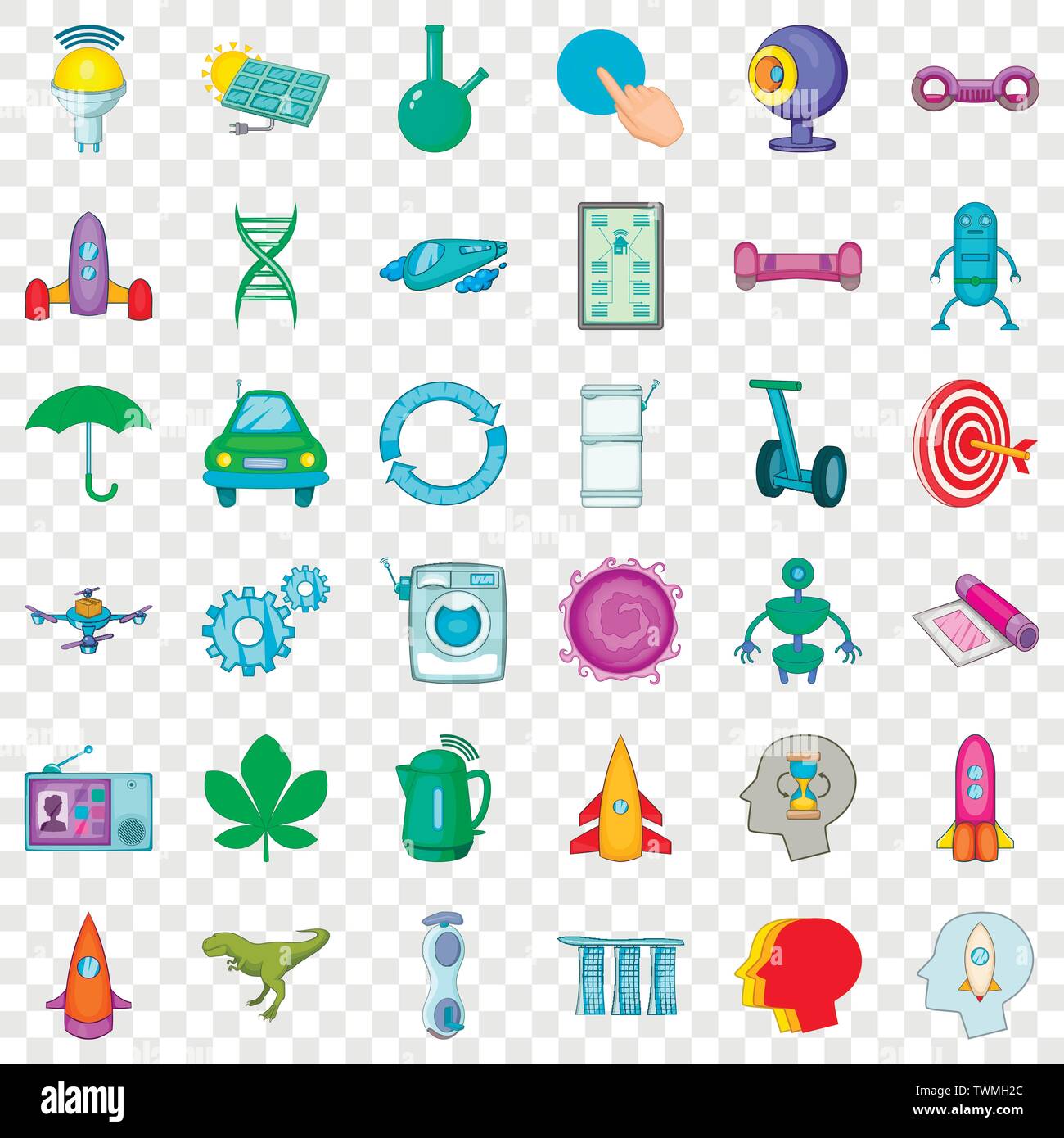 Scientist icons set, cartoon style Stock Vector Image & Art - Alamy