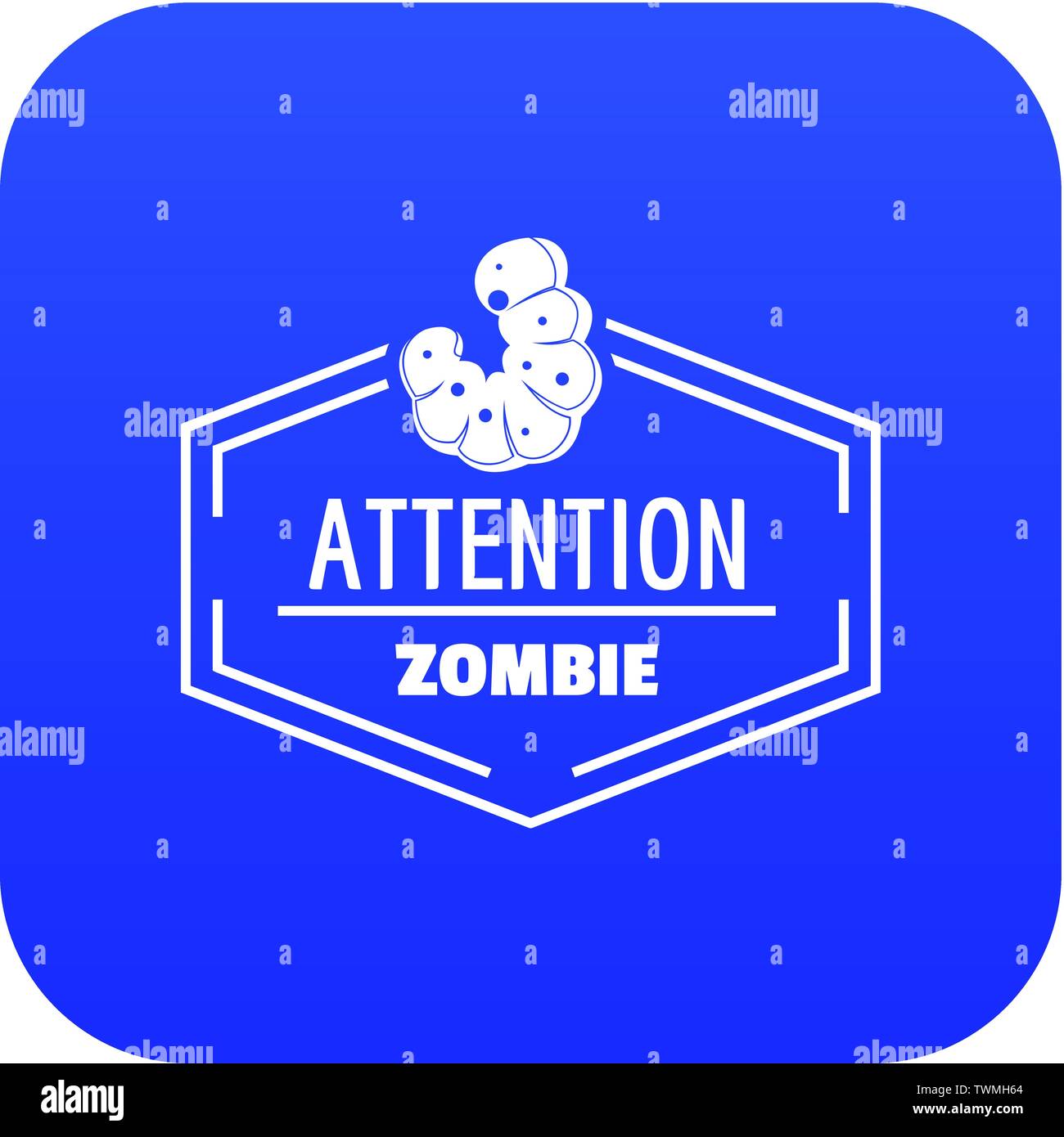 Zombie icon blue vector Stock Vector Image & Art - Alamy