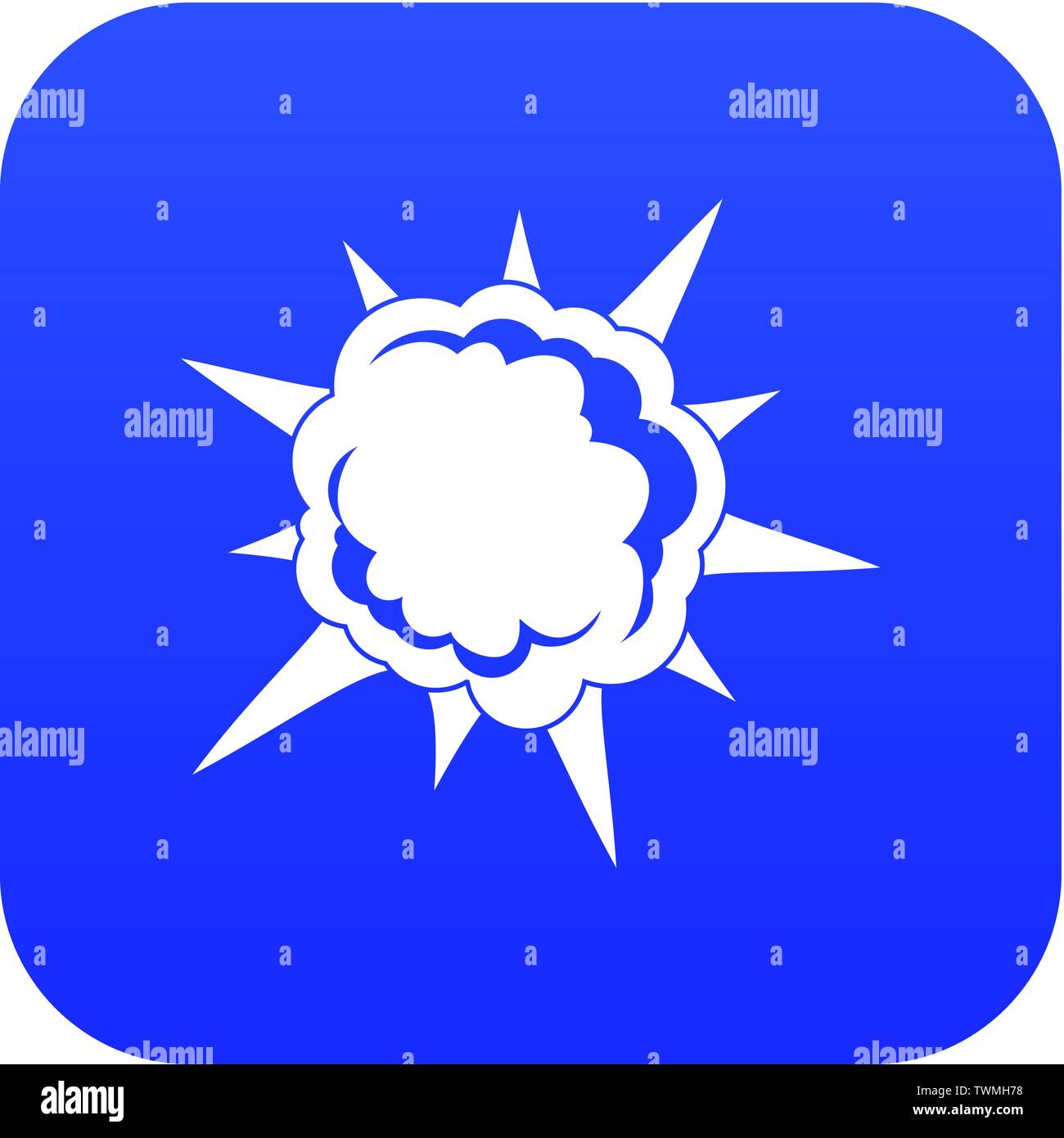 Powerful explosion icon digital blue Stock Vector Image & Art - Alamy