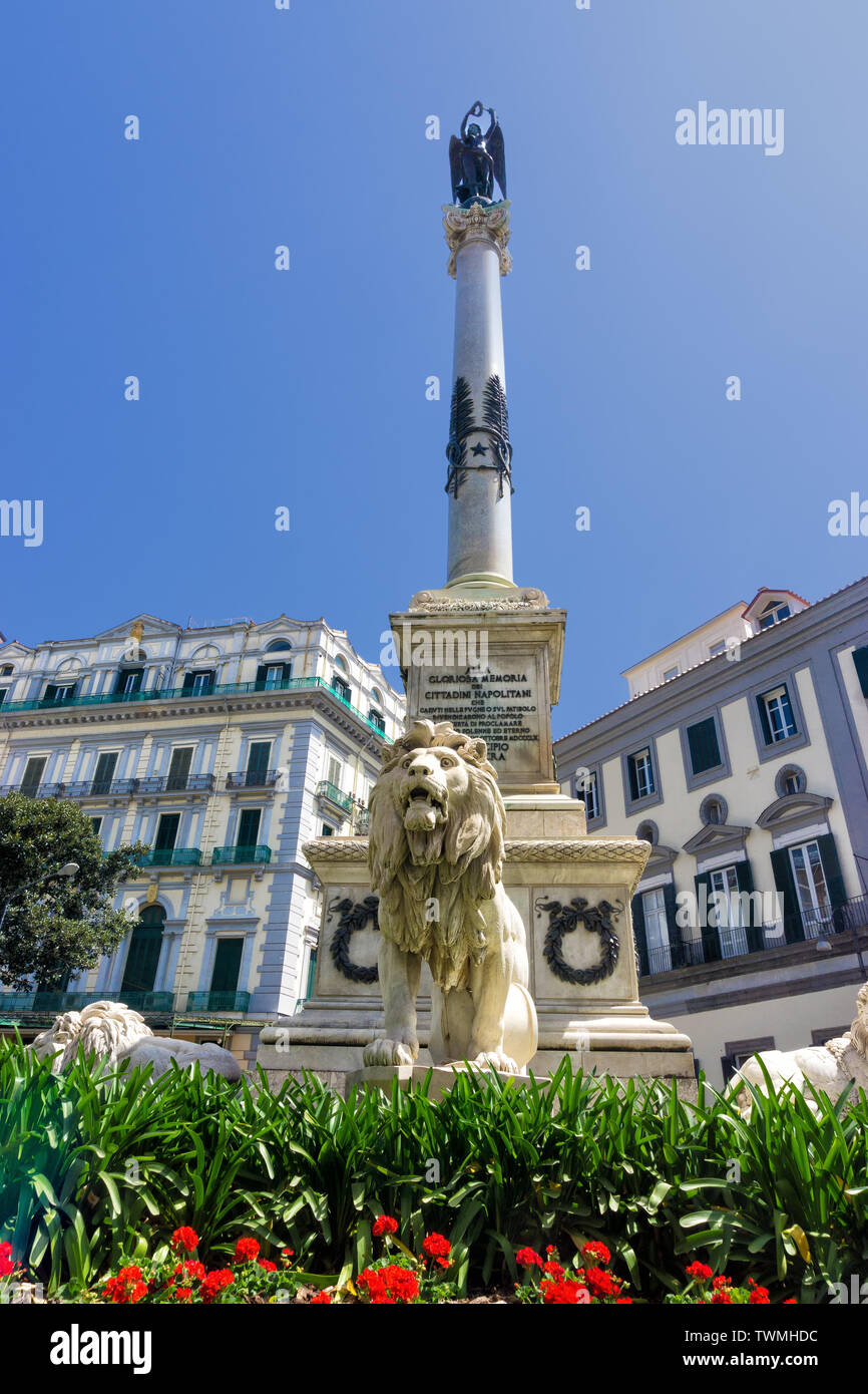 View of the Martyrs Square monument in Naples, Italy Stock Photo - Alamy