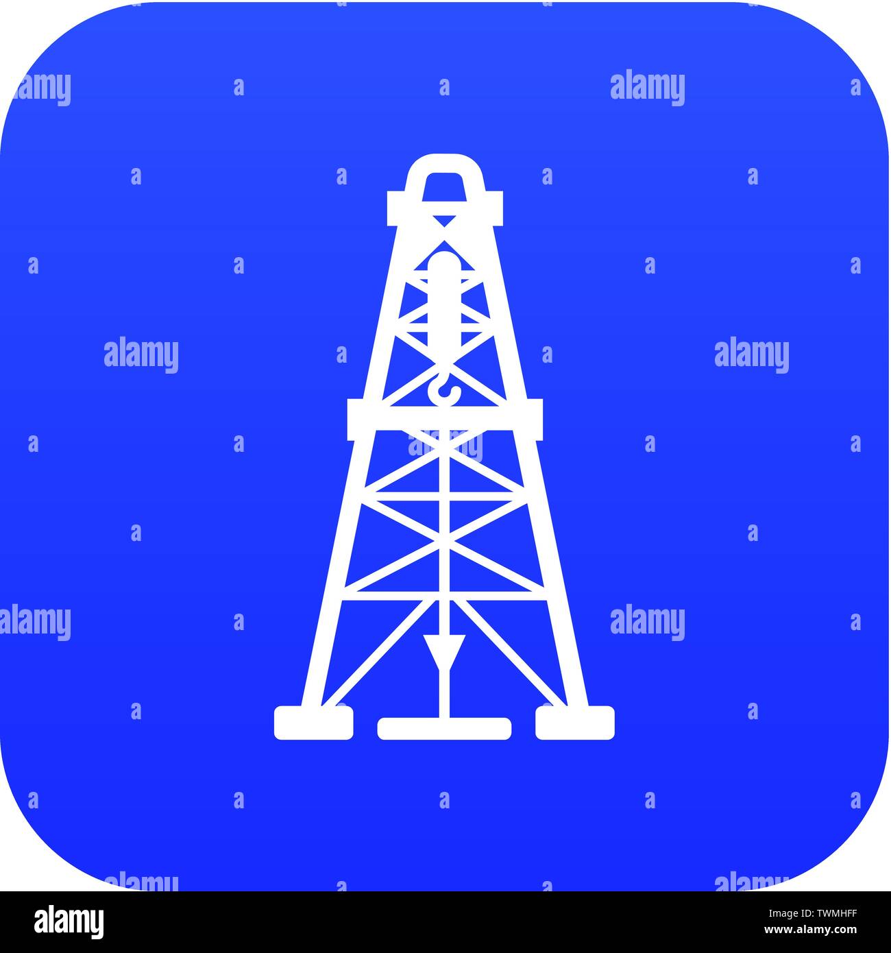 Oil derrick icon blue vector Stock Vector Image & Art - Alamy