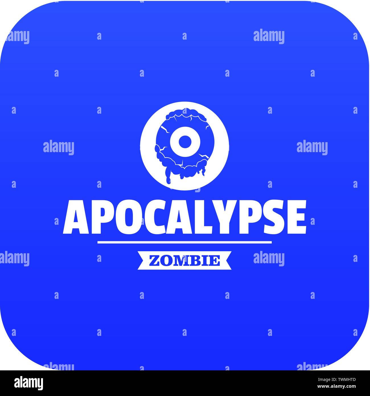 Zombie terror icon blue vector Stock Vector Image & Art - Alamy