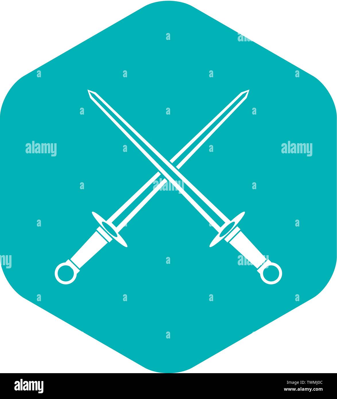 Swords icon in simple style Stock Vector Image & Art - Alamy