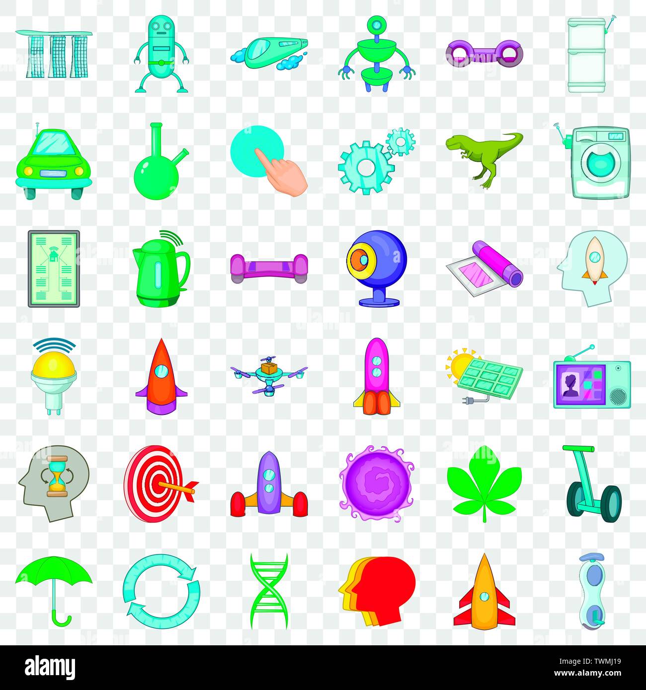Laboratory icons set, cartoon style Stock Vector Image & Art - Alamy