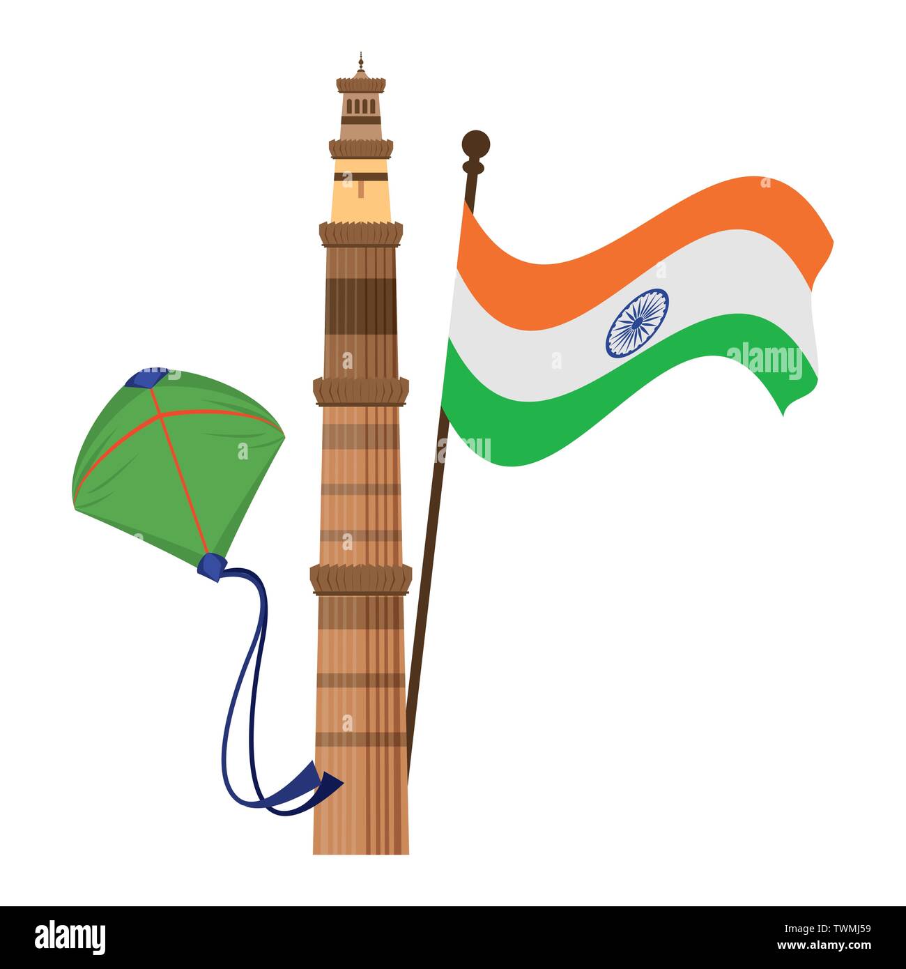 India independence day emblems cartoons Stock Vector Image & Art - Alamy