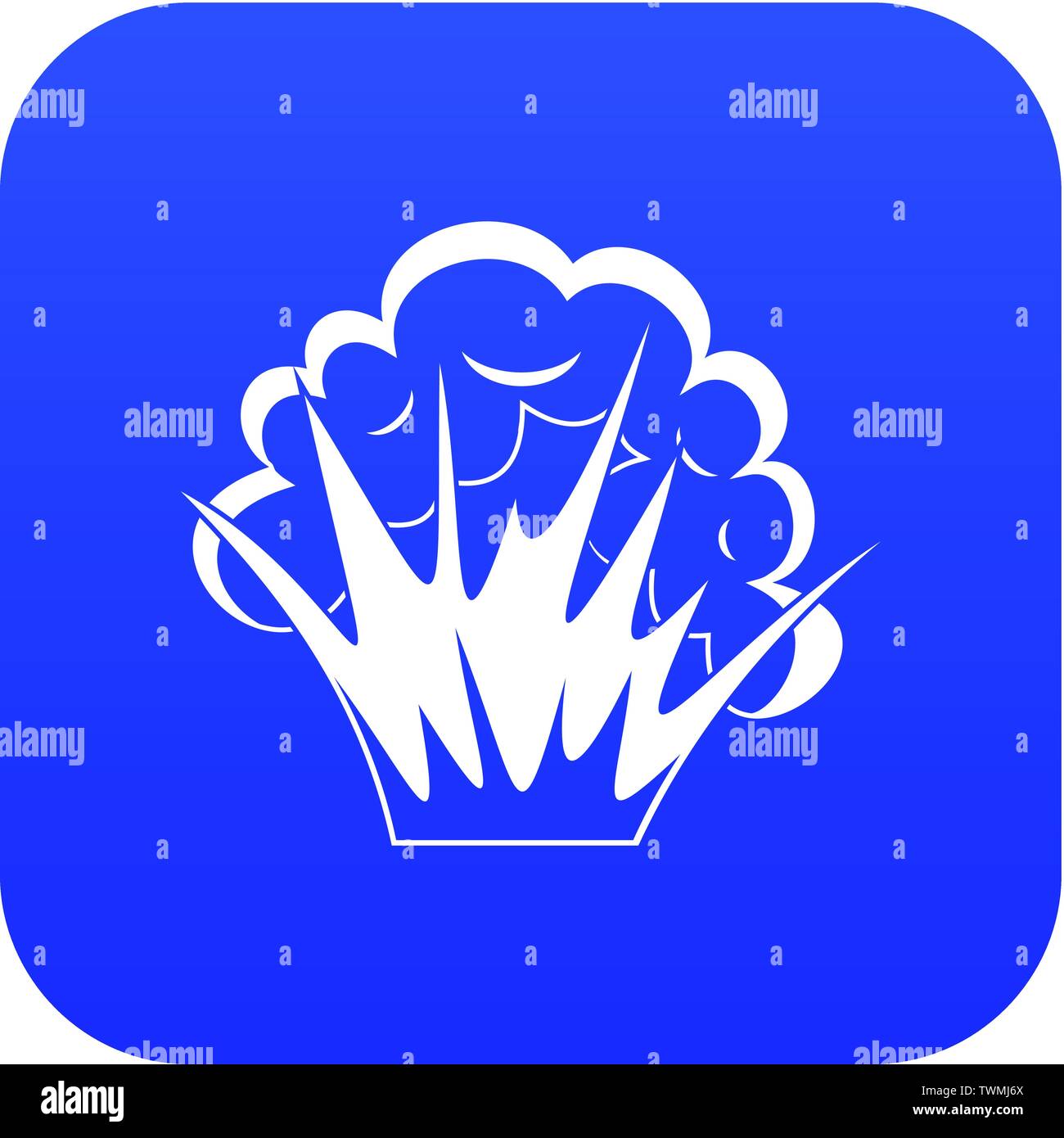 Flame and smoke icon digital blue Stock Vector Image & Art - Alamy