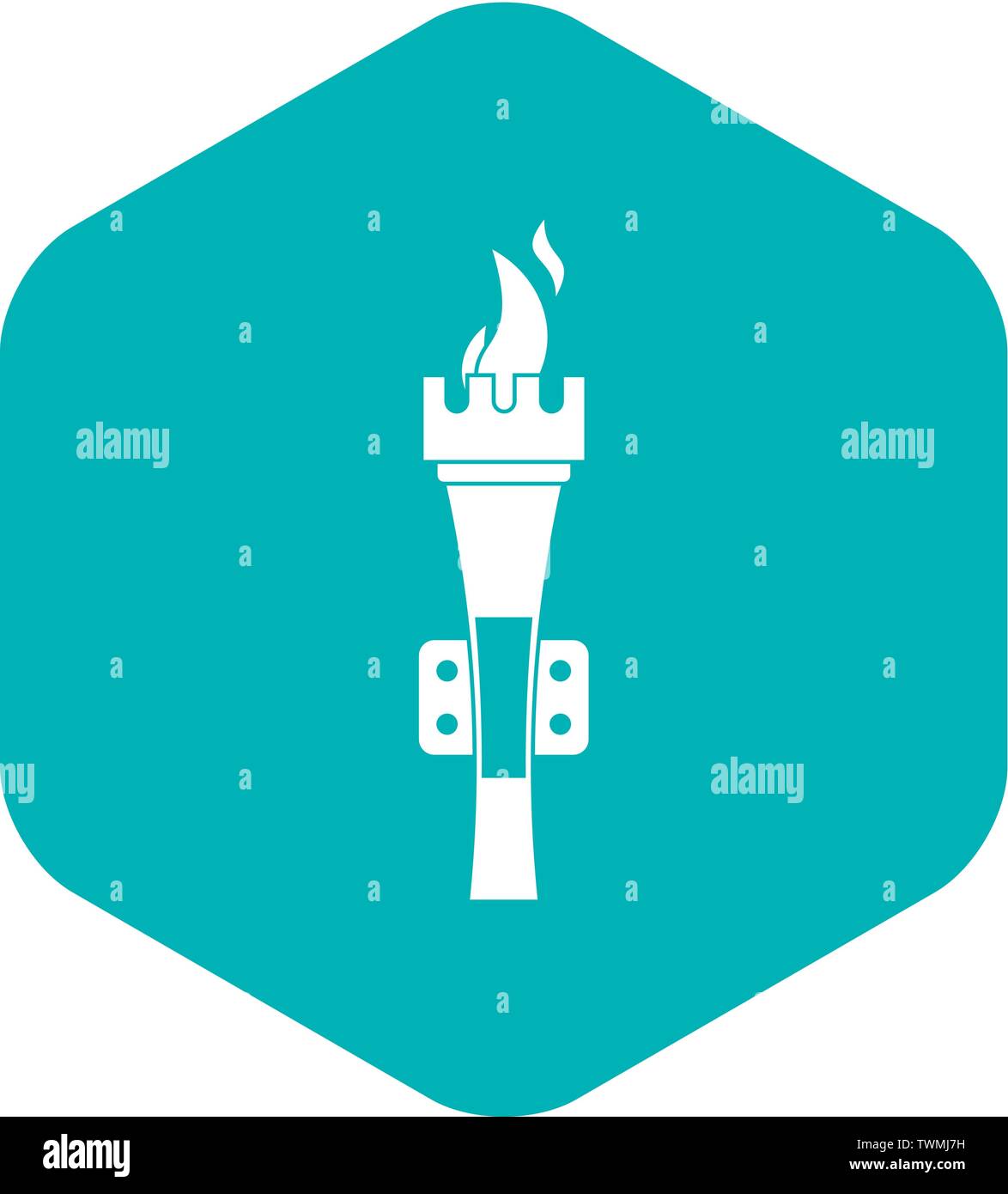 Torch icon in simple style Stock Vector Image & Art - Alamy