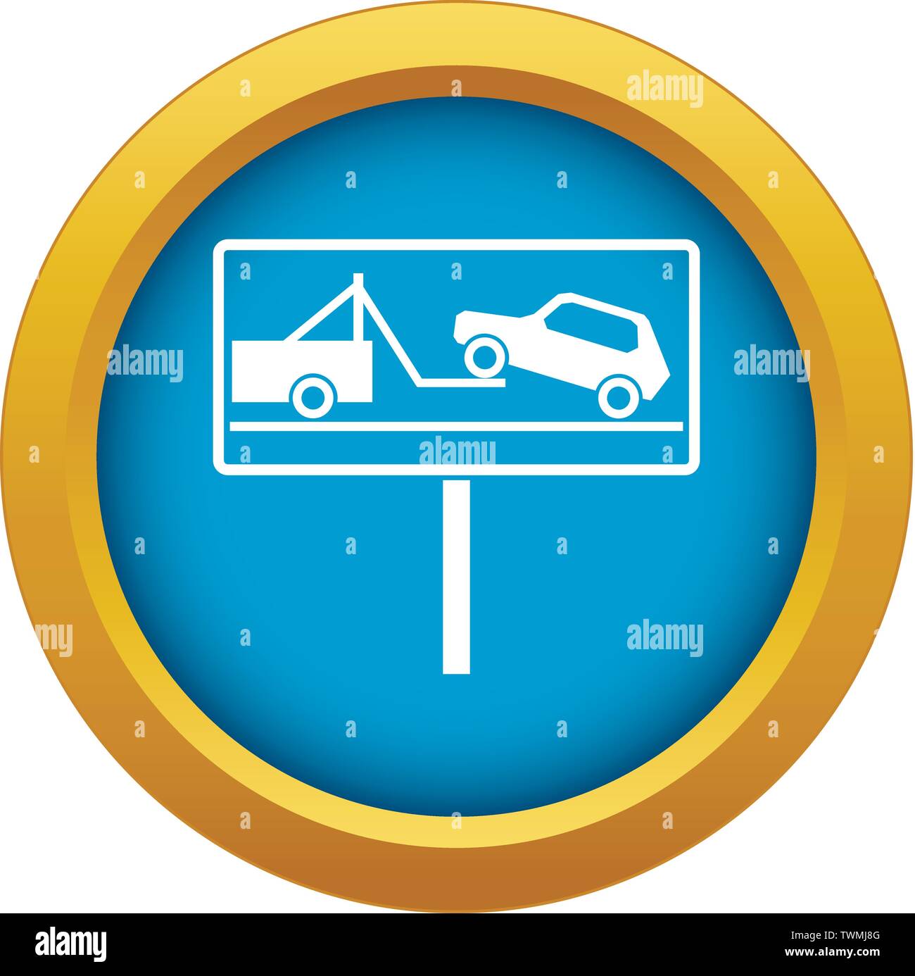 No parking sign icon blue vector isolated Stock Vector Image & Art - Alamy