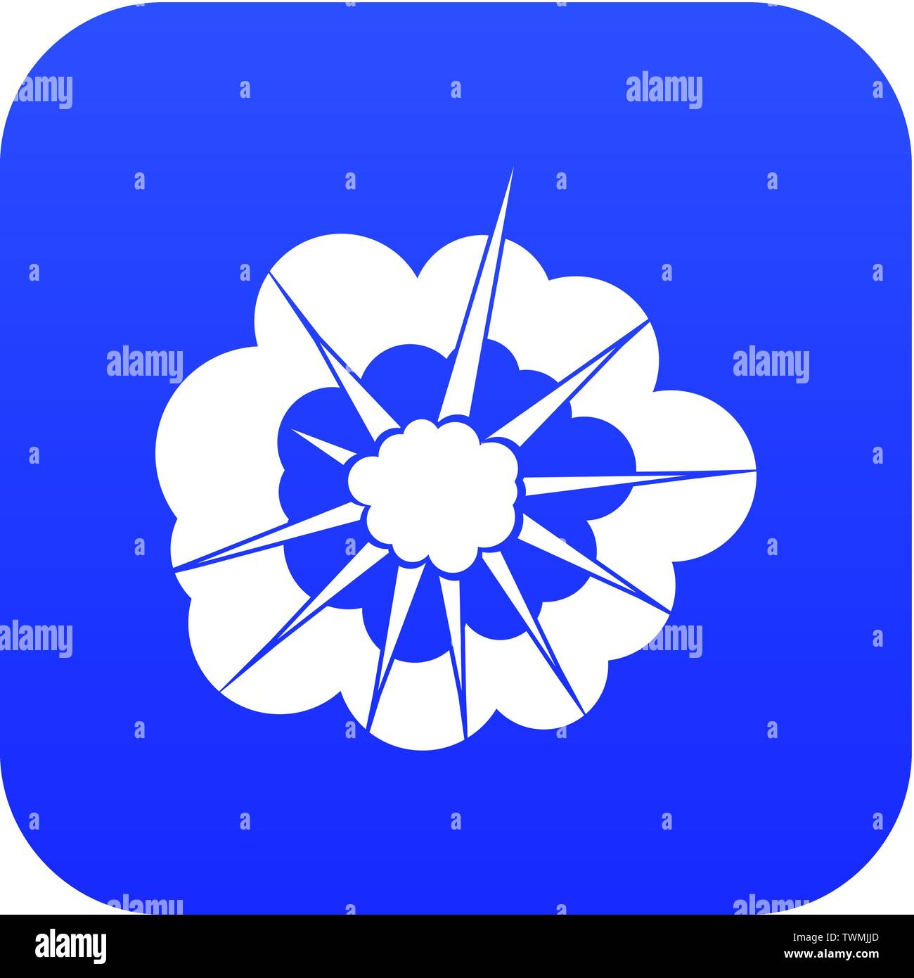 Cloudy explosion icon digital blue Stock Vector Image & Art - Alamy