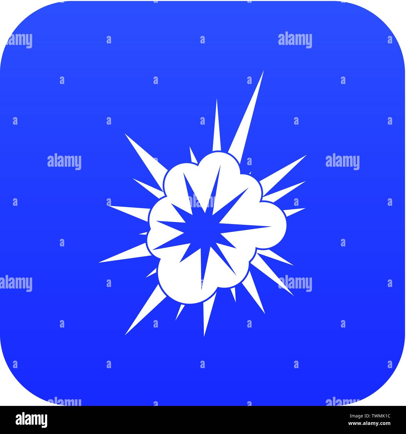 Nucleate explosion icon digital blue Stock Vector Image & Art - Alamy