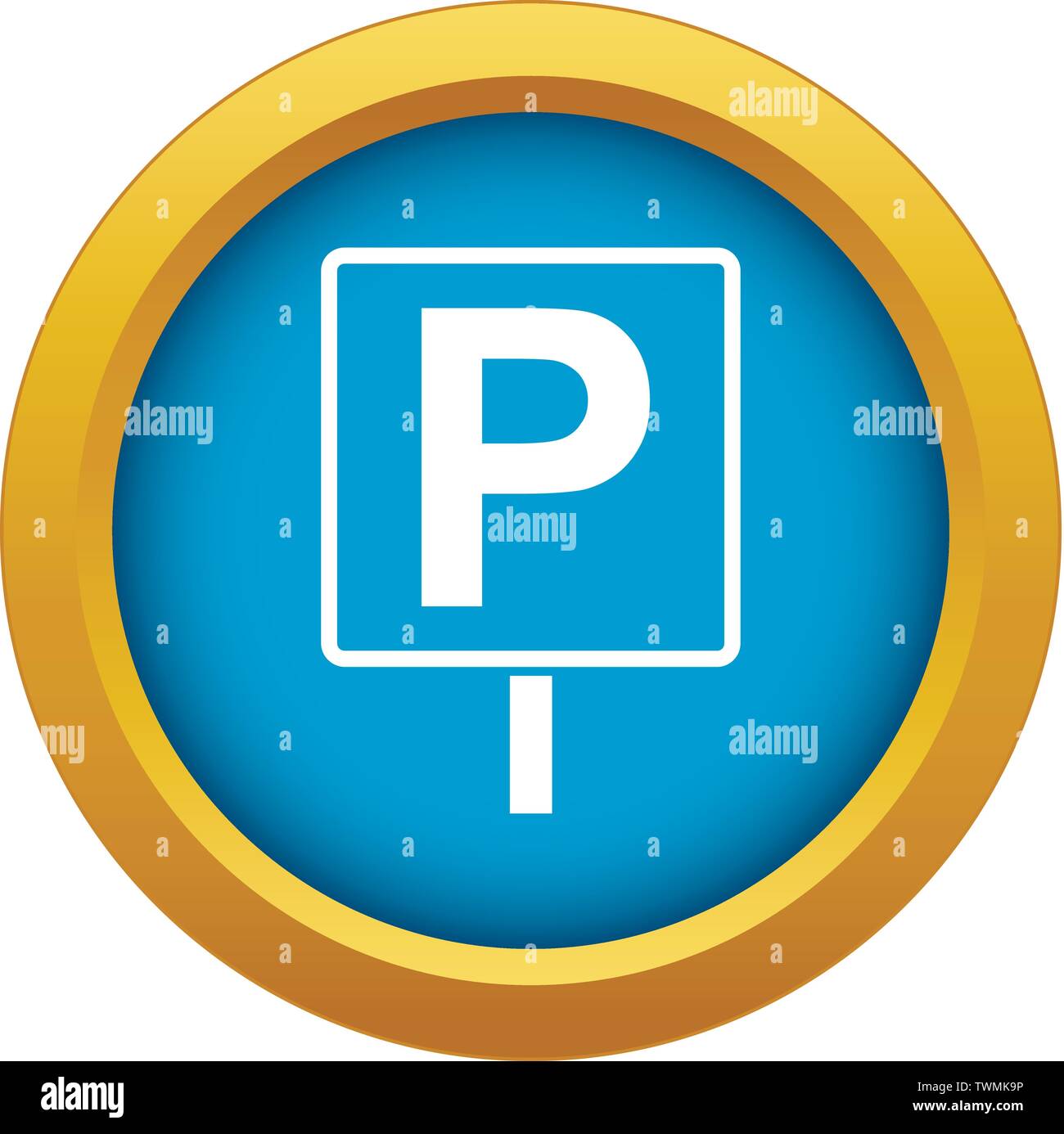 Parking sign icon blue vector isolated Stock Vector Image & Art - Alamy