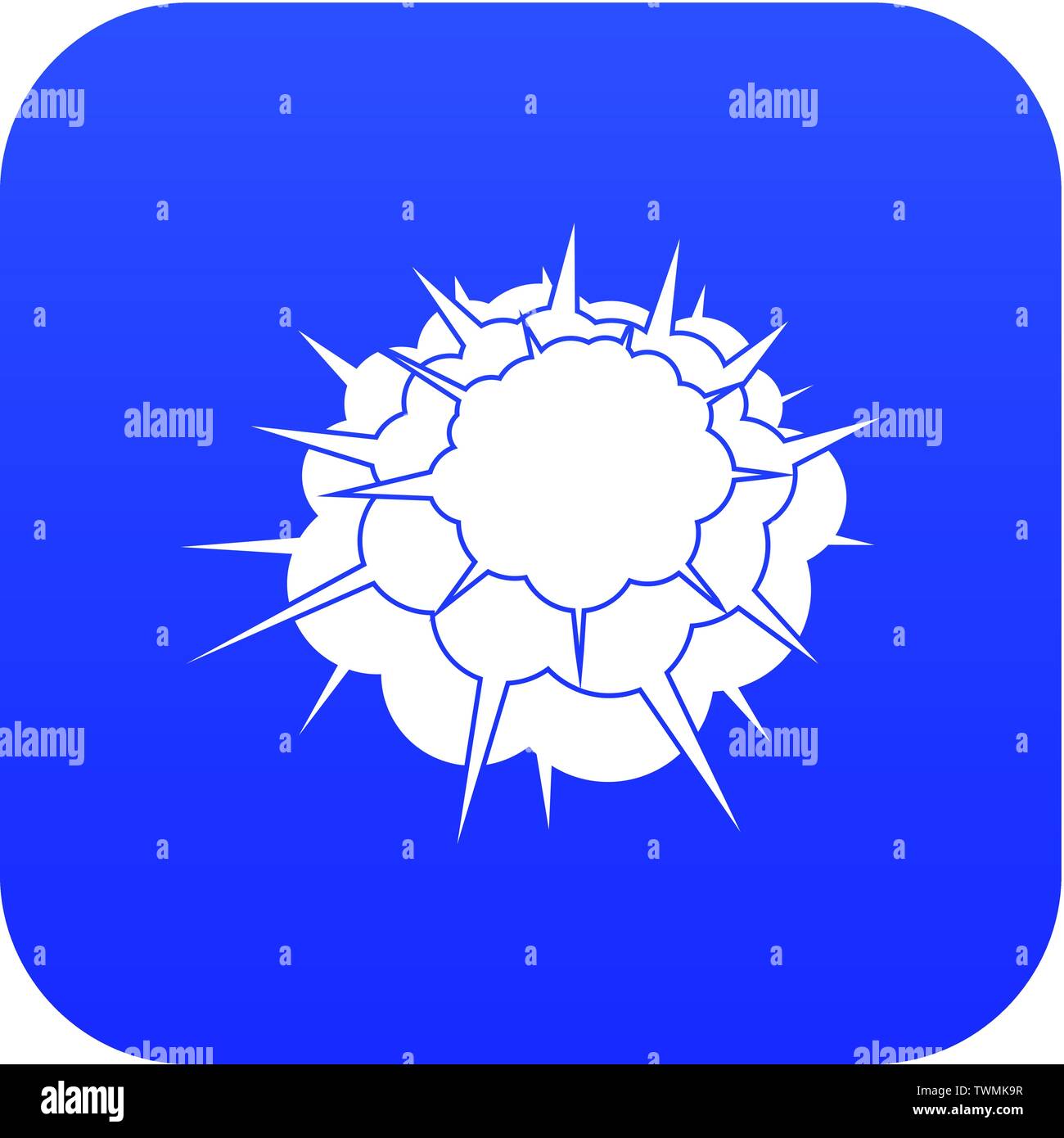 Atomic explosion icon digital blue Stock Vector Image & Art - Alamy