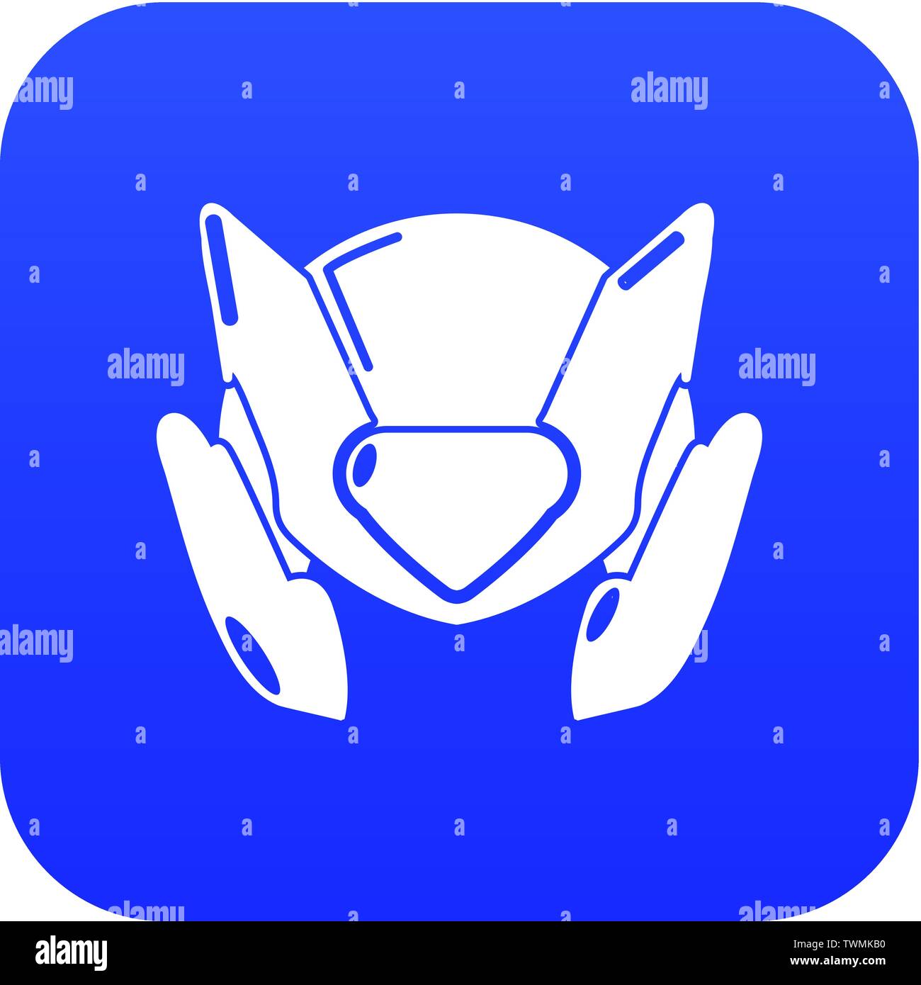 Motorcycle helmet design icon blue vector Stock Vector Image & Art - Alamy