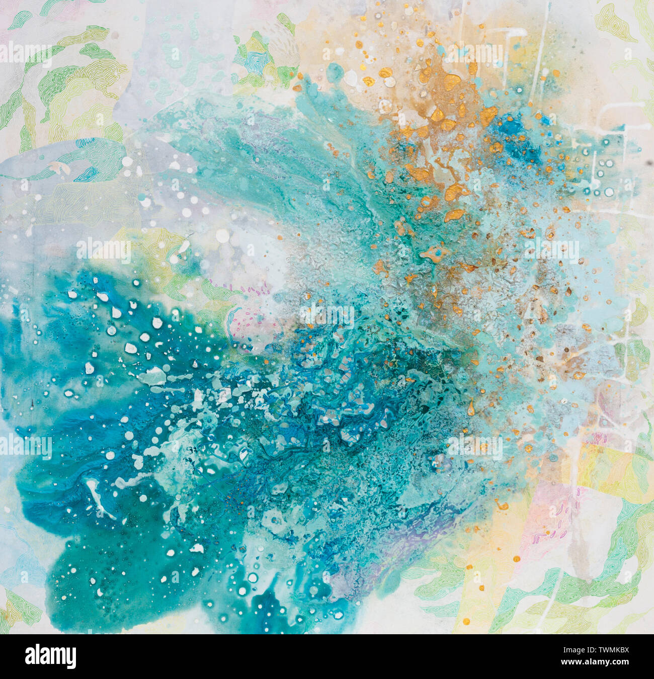 Abstract blue tone stained hi-res stock photography and images - Alamy