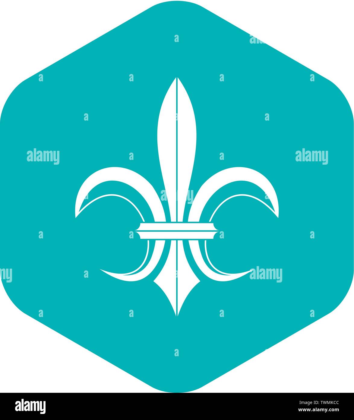 Lily heraldic emblem icon, simple style Stock Vector Image & Art - Alamy