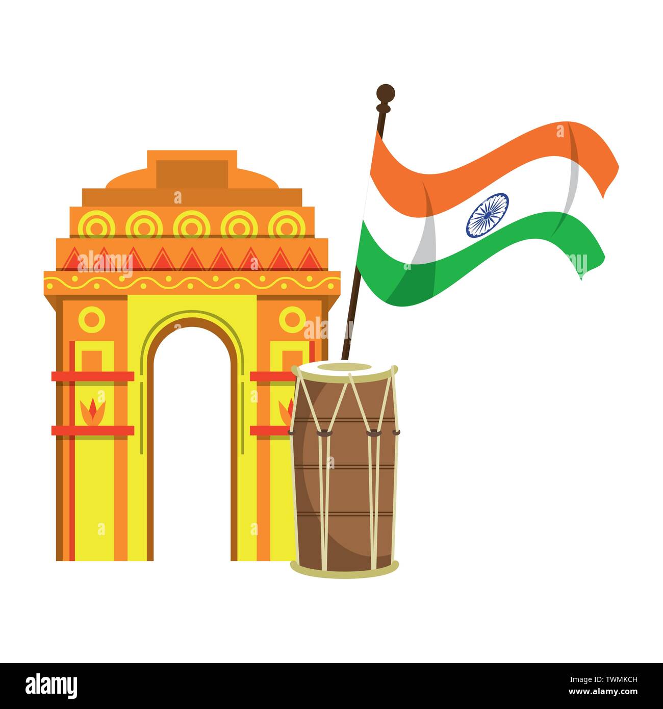 Indian flag rangoli Stock Vector Images - Alamy