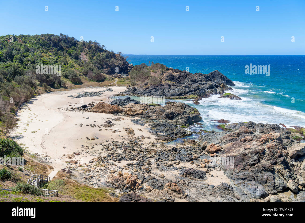 Small beach at Tacking Point, Port Macquarie, New South Wales ...