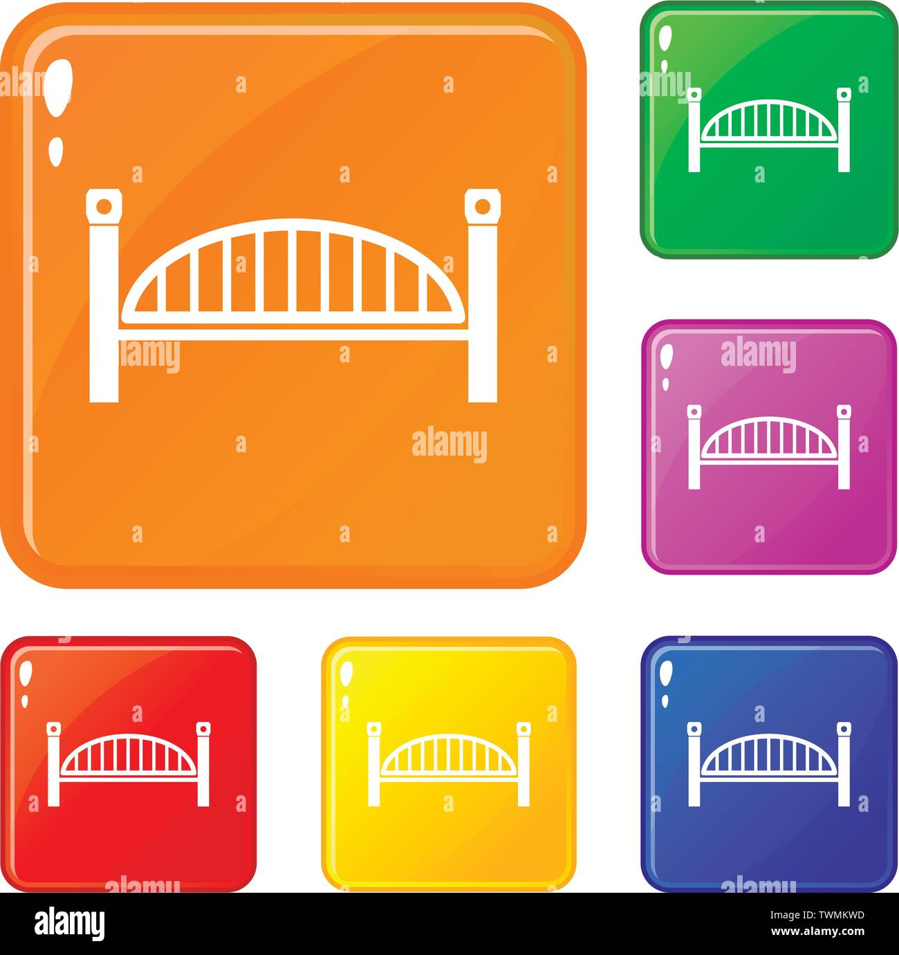 Modern arch bridge icons set vector color Stock Vector Image & Art - Alamy