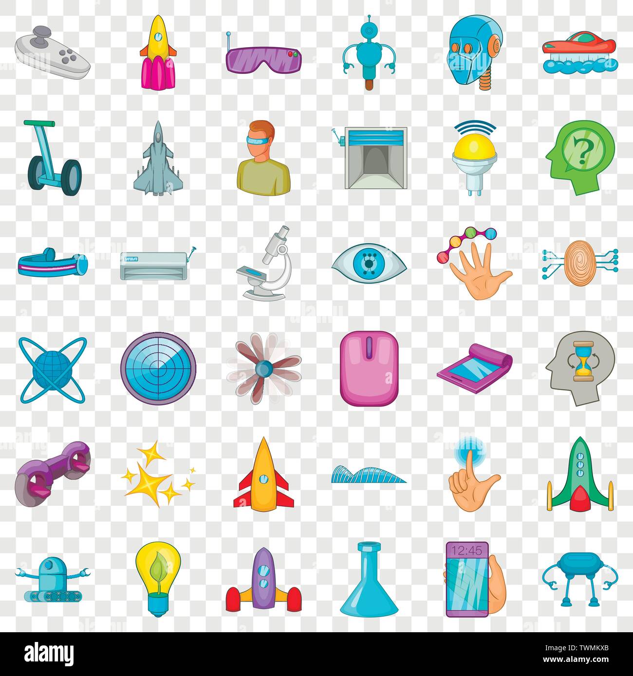 Laboratory icons set, cartoon style Stock Vector Image & Art - Alamy