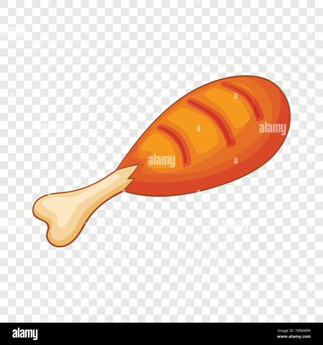Chicken meat on the bone icon, cartoon style Stock Vector Image & Art ...