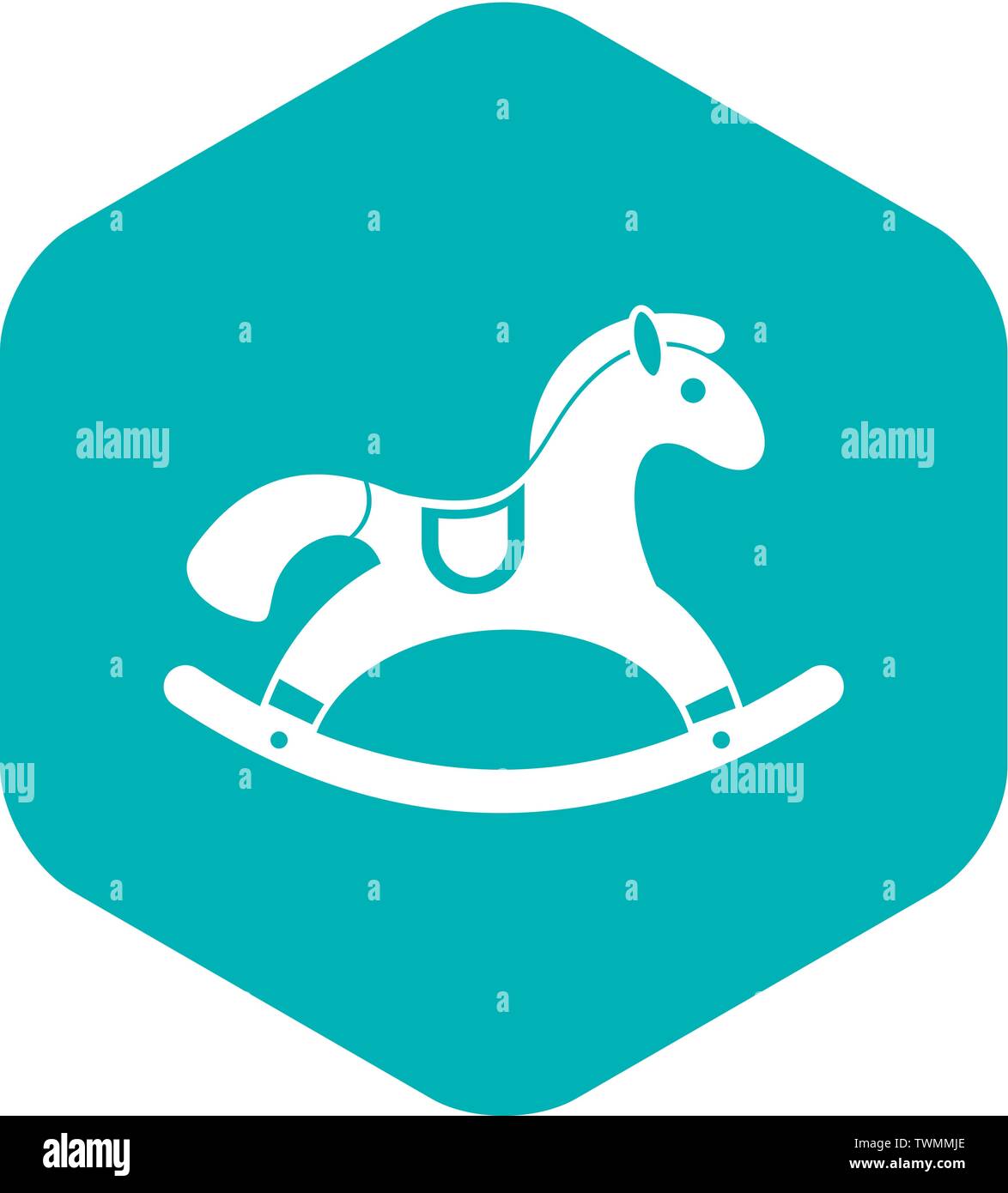 Rocking horse icon, simple style Stock Vector Image & Art - Alamy