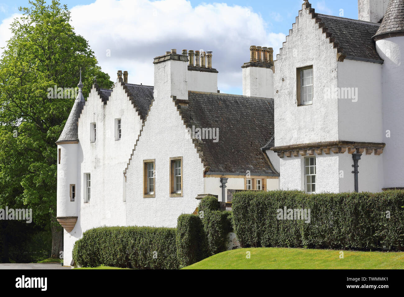 Stepped gable at the Blair Castle in Scotland Stock Photo - Alamy