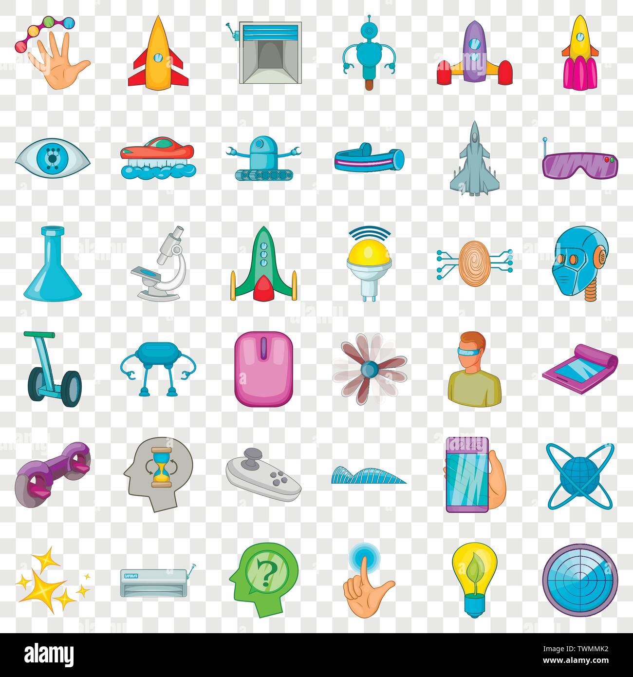 Experiment icons set, cartoon style Stock Vector Image & Art - Alamy