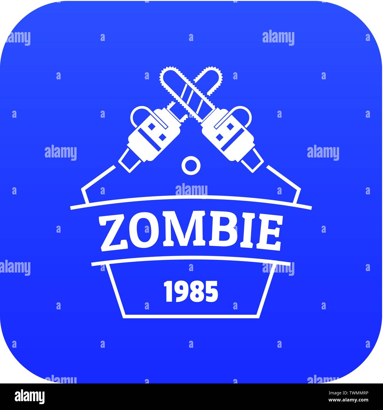 Zombie attack icon blue vector Stock Vector Image & Art - Alamy