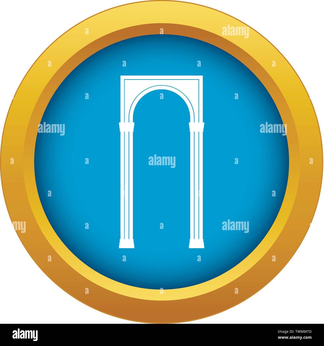 Arch icon blue vector isolated Stock Vector Image & Art - Alamy