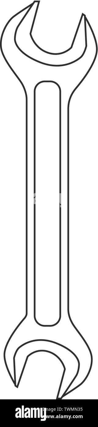 Wrench isolated on white background. Vector Stock Vector Image & Art ...