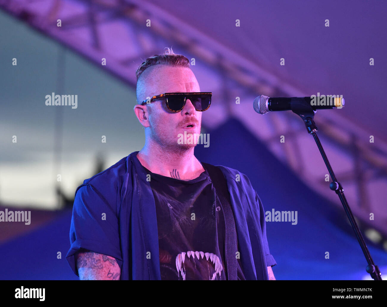 June 19, 2019 - EVE 6 memeber MAX COLLINS rocks the crowd at Neptune ...