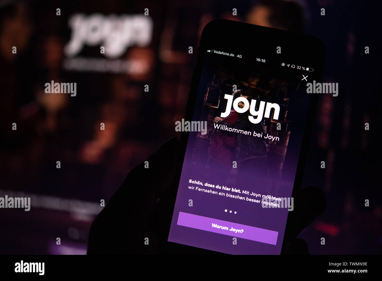 Stuttgart, Germany. 21st June, 2019. The Joyn streaming platform app is ...