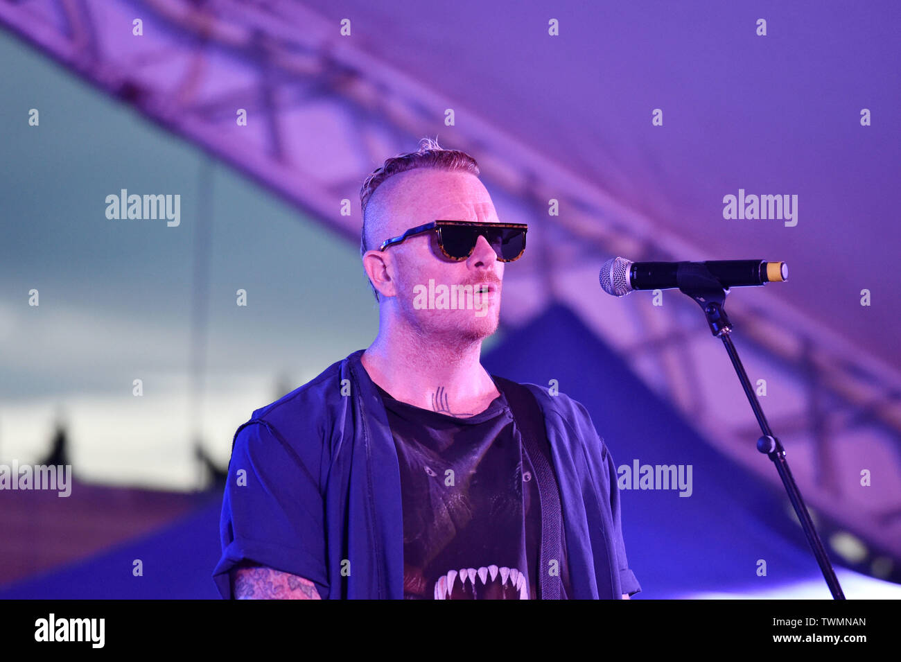 June 19, 2019 - EVE 6 memeber MAX COLLINS rocks the crowd at Neptune ...