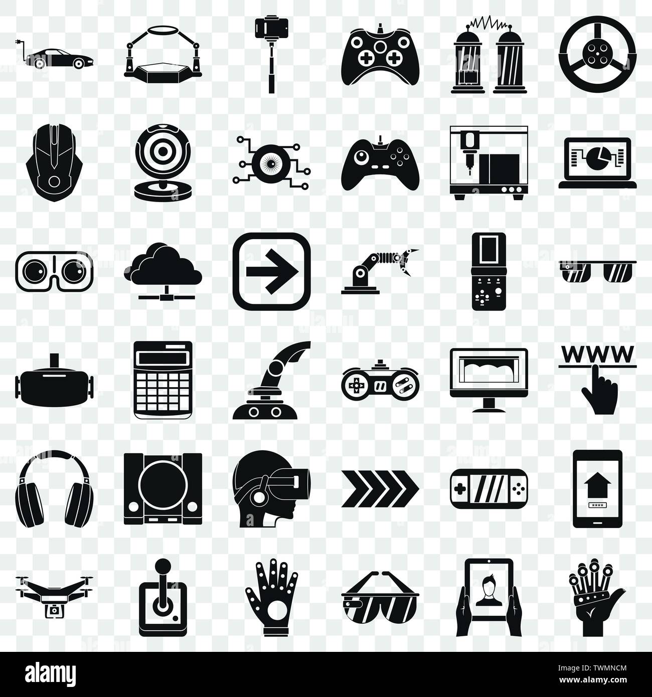 Playing vr game Black and White Stock Photos & Images - Alamy