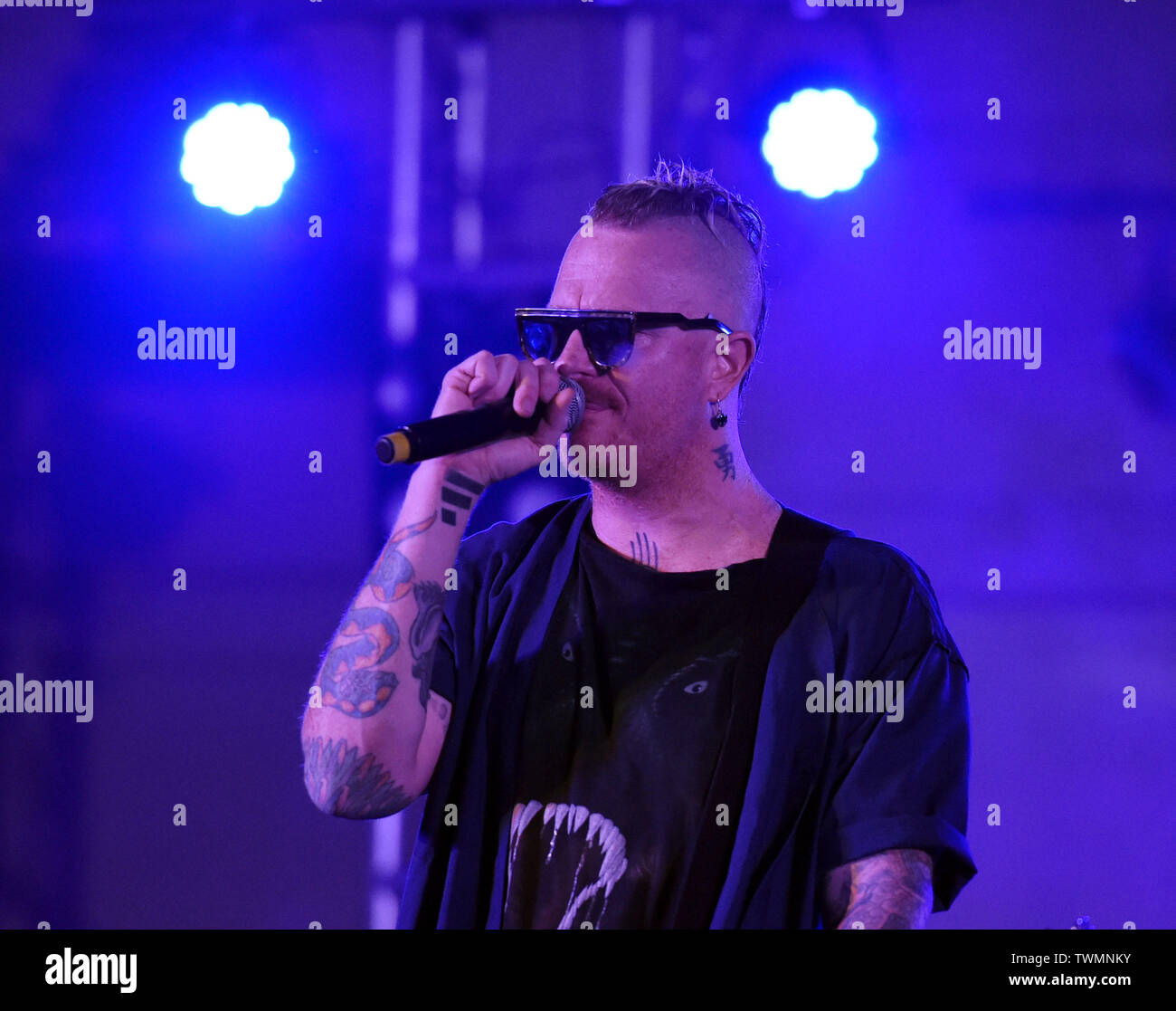 June 19, 2019 - EVE 6 memeber MAX COLLINS rocks the crowd at Neptune ...