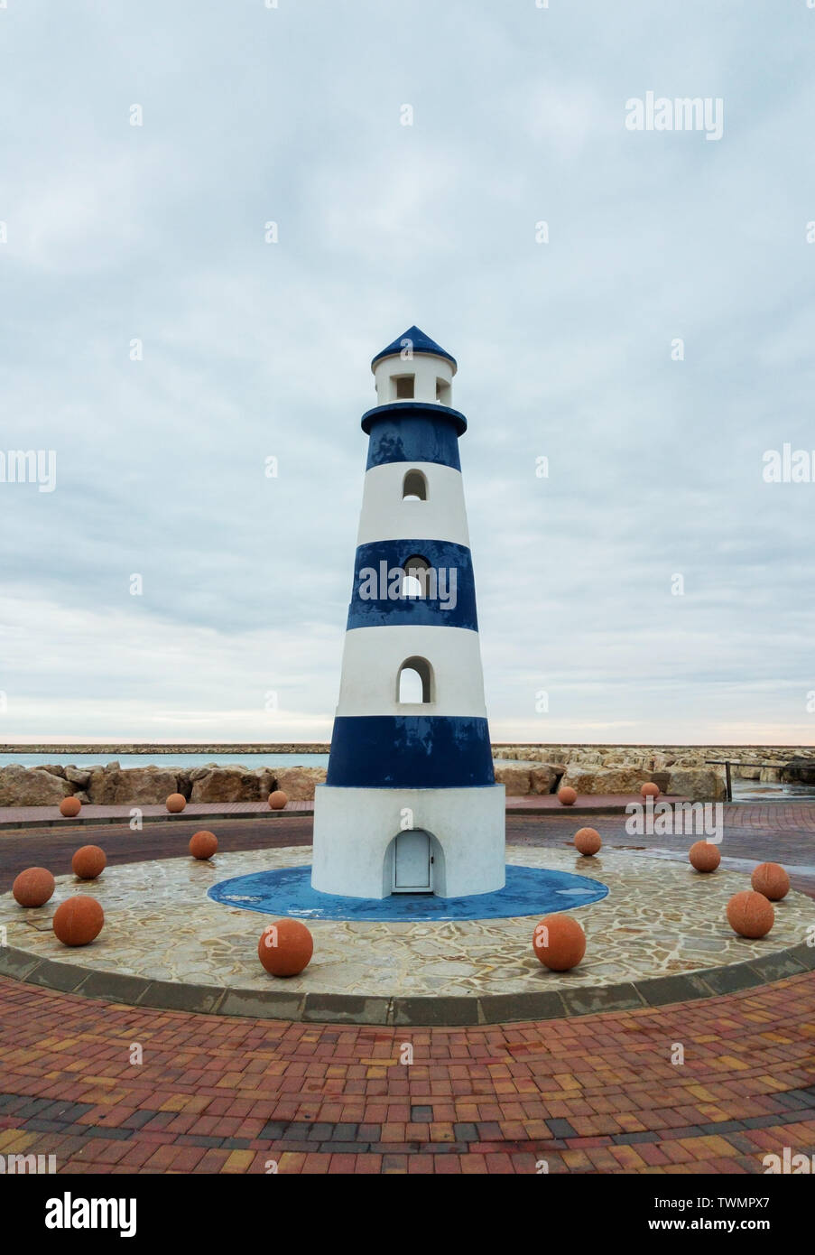Blue Striped Lighthouses