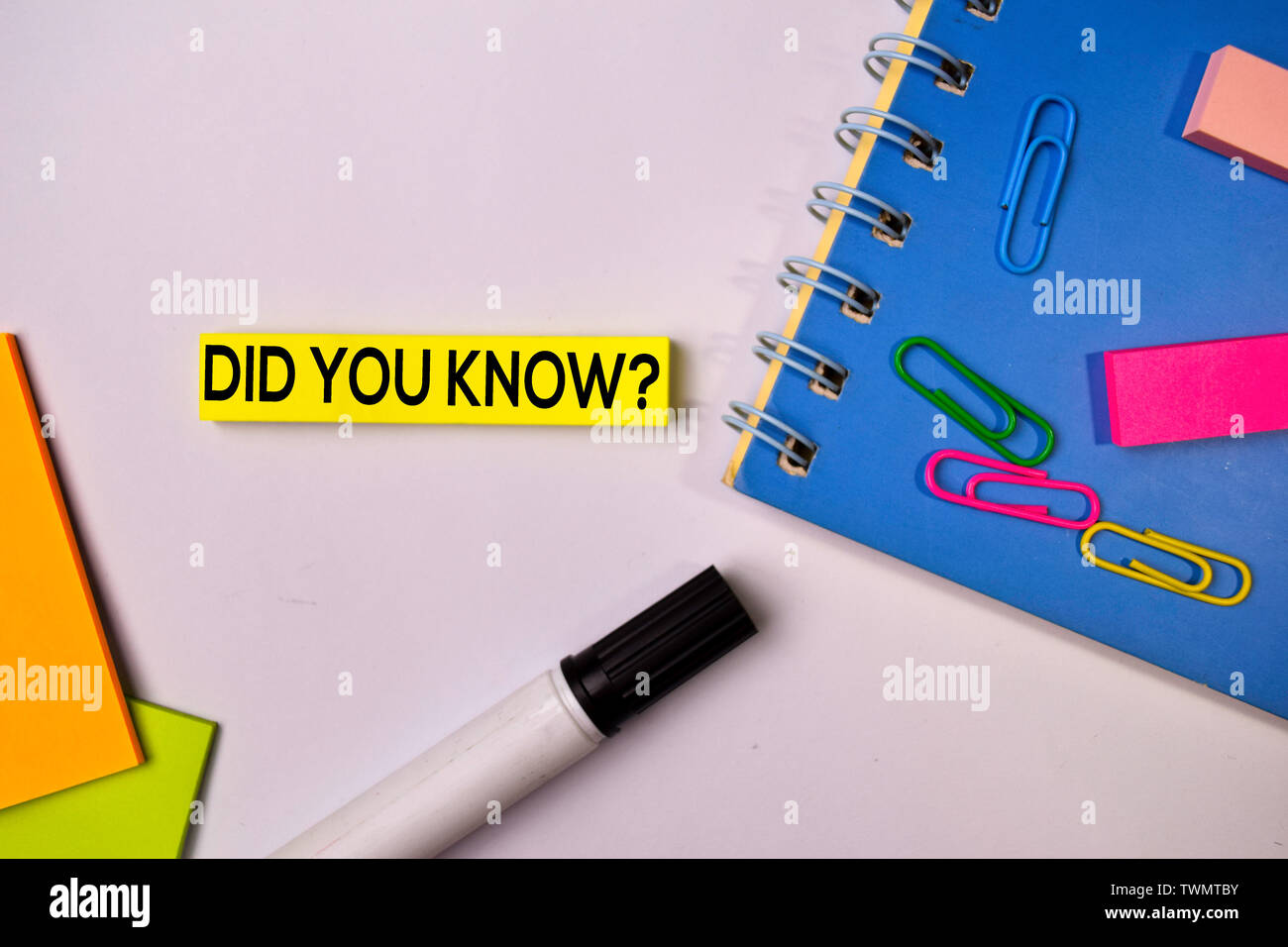 Did You Know? on sticky notes isolated on white background Stock Photo ...
