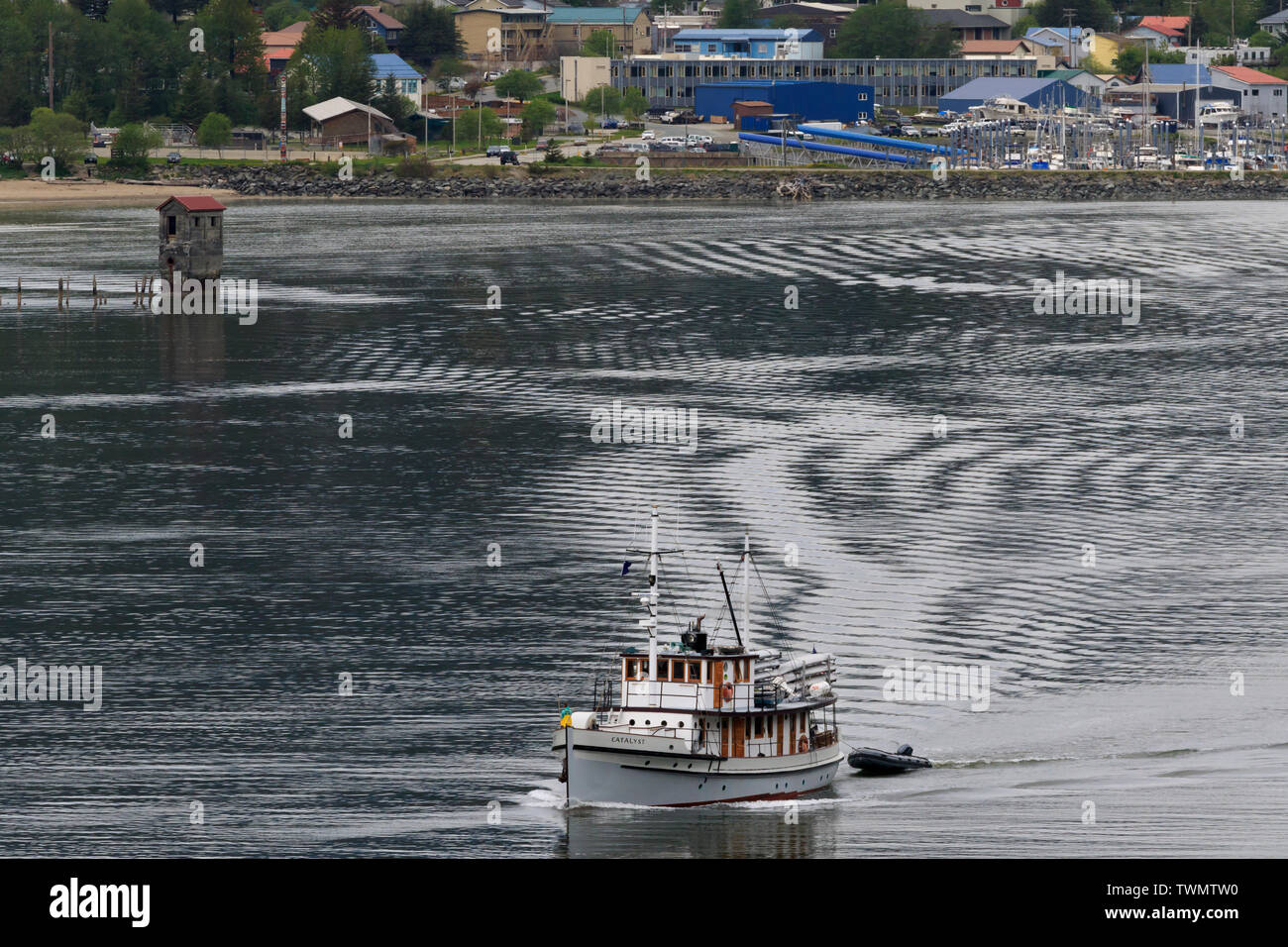 Catalyst passing Douglas Island, Juneau, Alaska, USA Stock Photo - Alamy