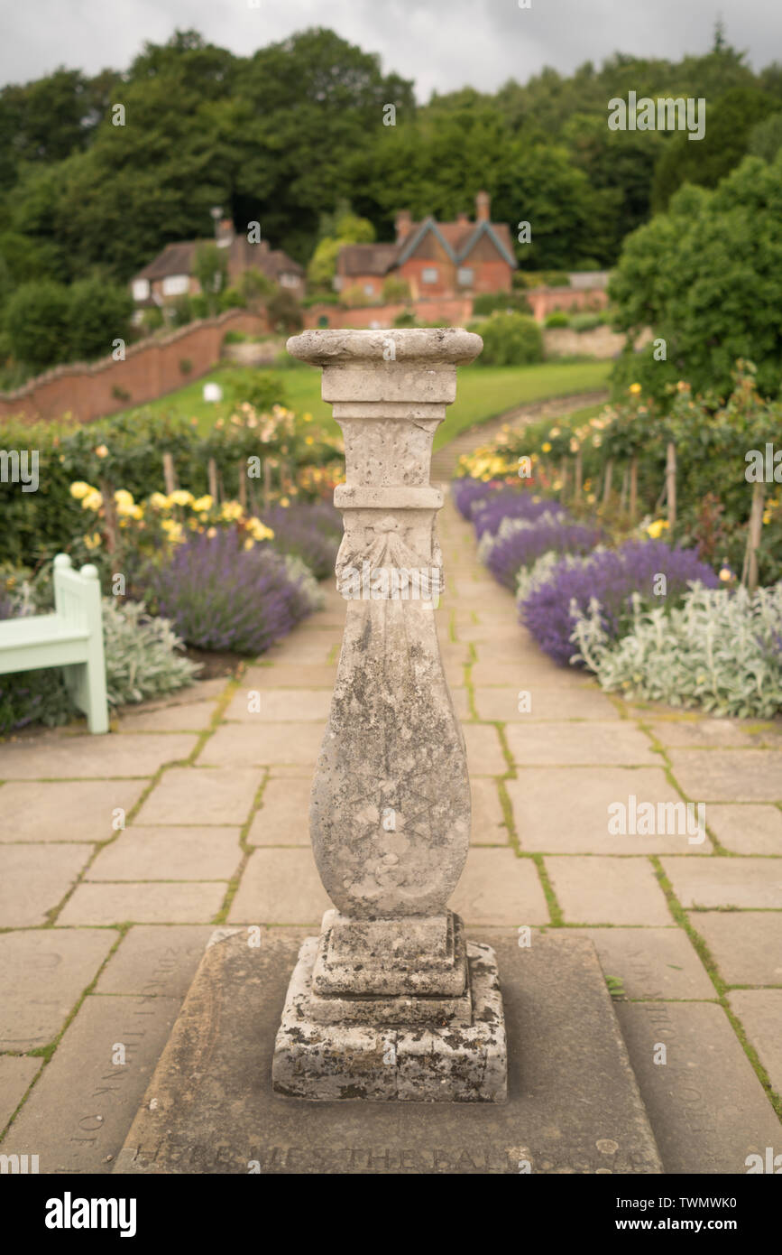 The Sundial in the rose garden at Chartwell where Clementine Churchill ...