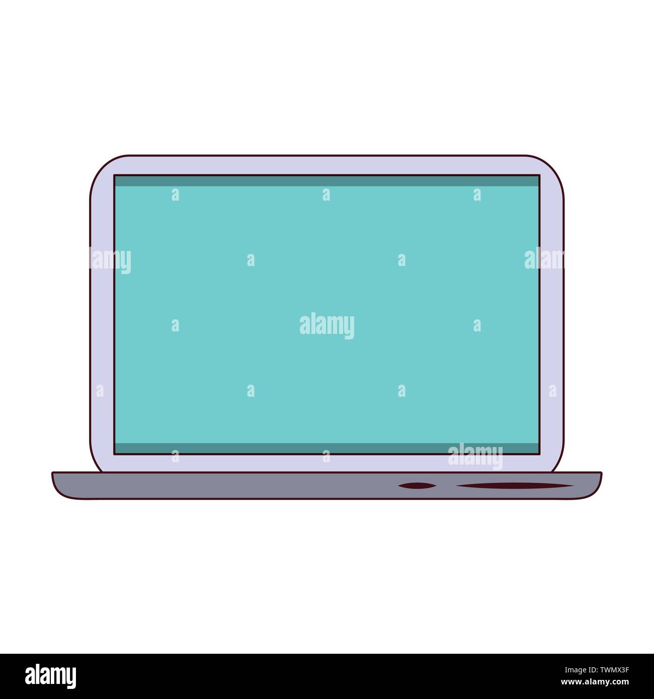 Laptop computer technology isolated symbol Stock Vector Image & Art - Alamy