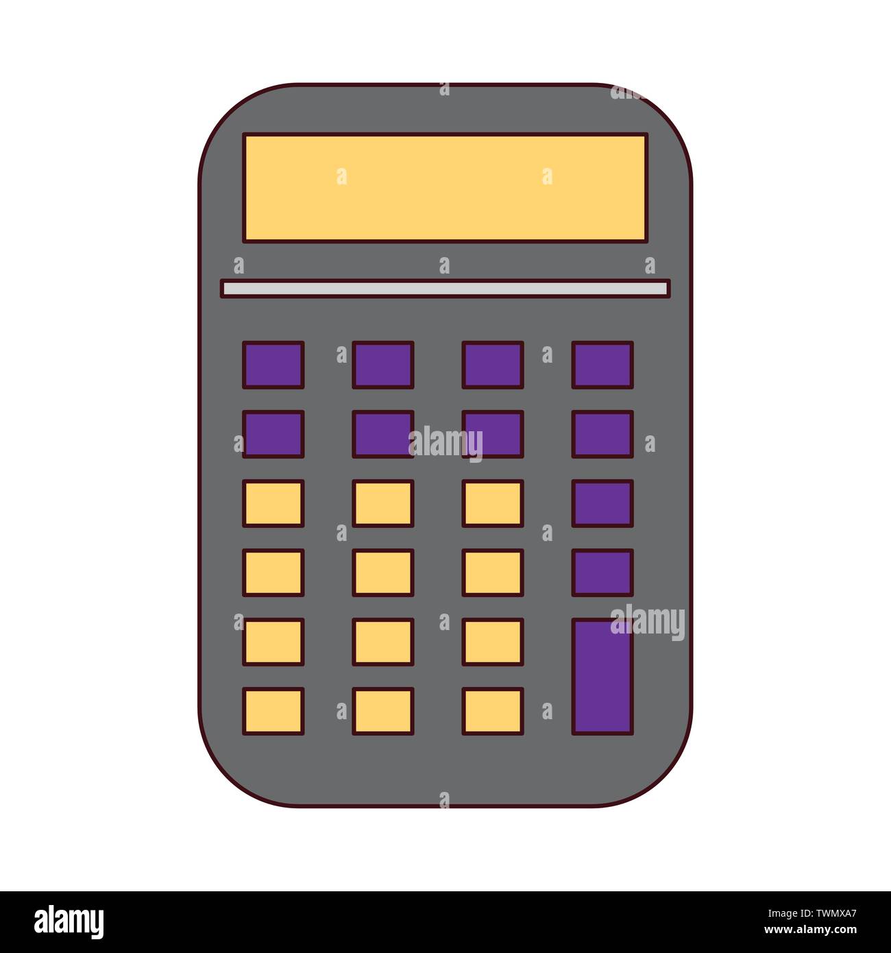 Calculator math device isolated cartoon Stock Vector Image & Art - Alamy