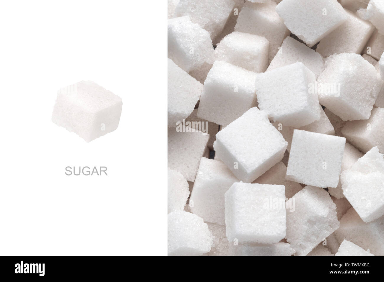 Creative layout made of sugar cubes, sweet concept Stock Photo - Alamy