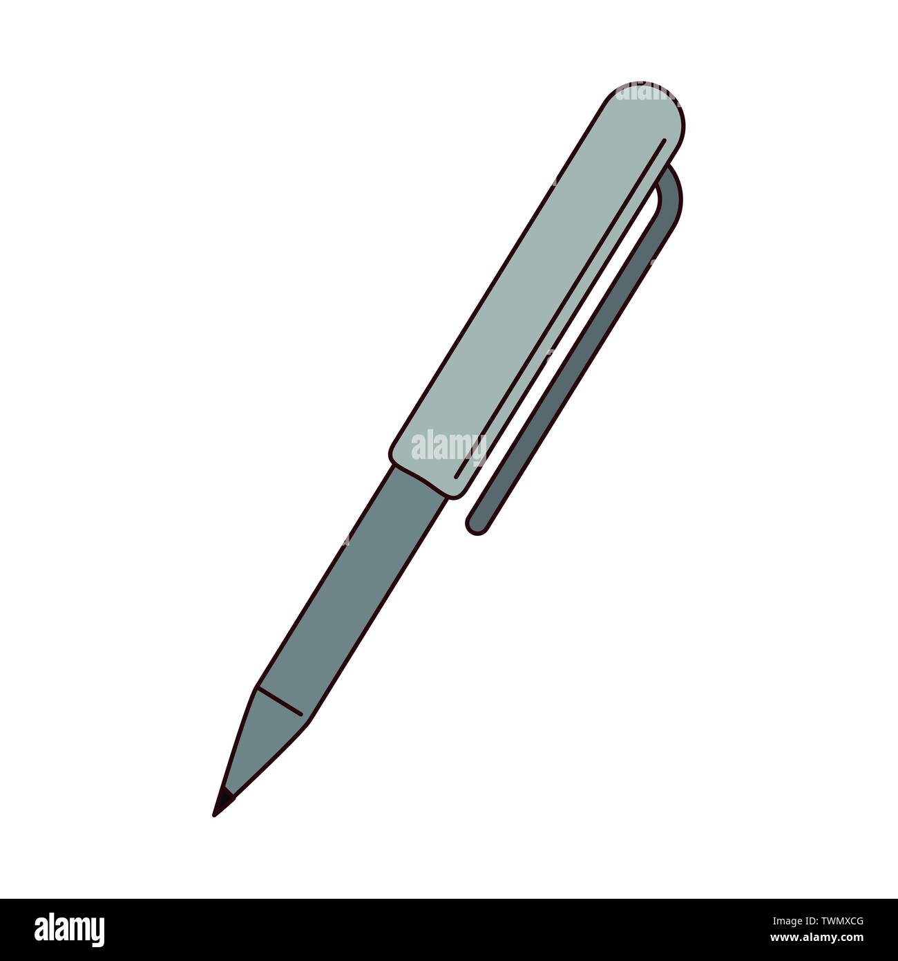 Pen office symbol isolated cartoon Stock Vector Image & Art - Alamy