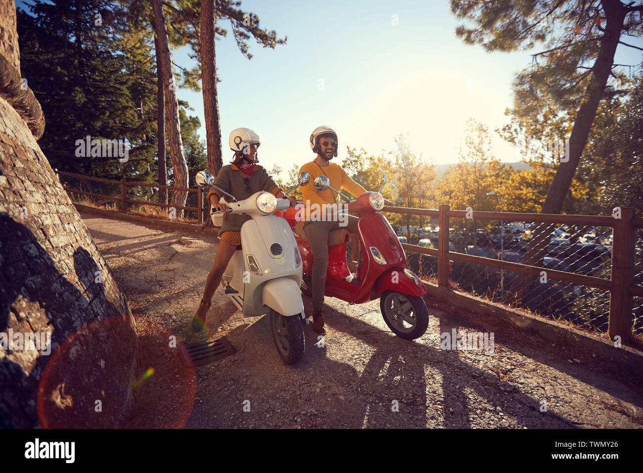 Couple riding motorcycle hi-res stock photography and images - Alamy