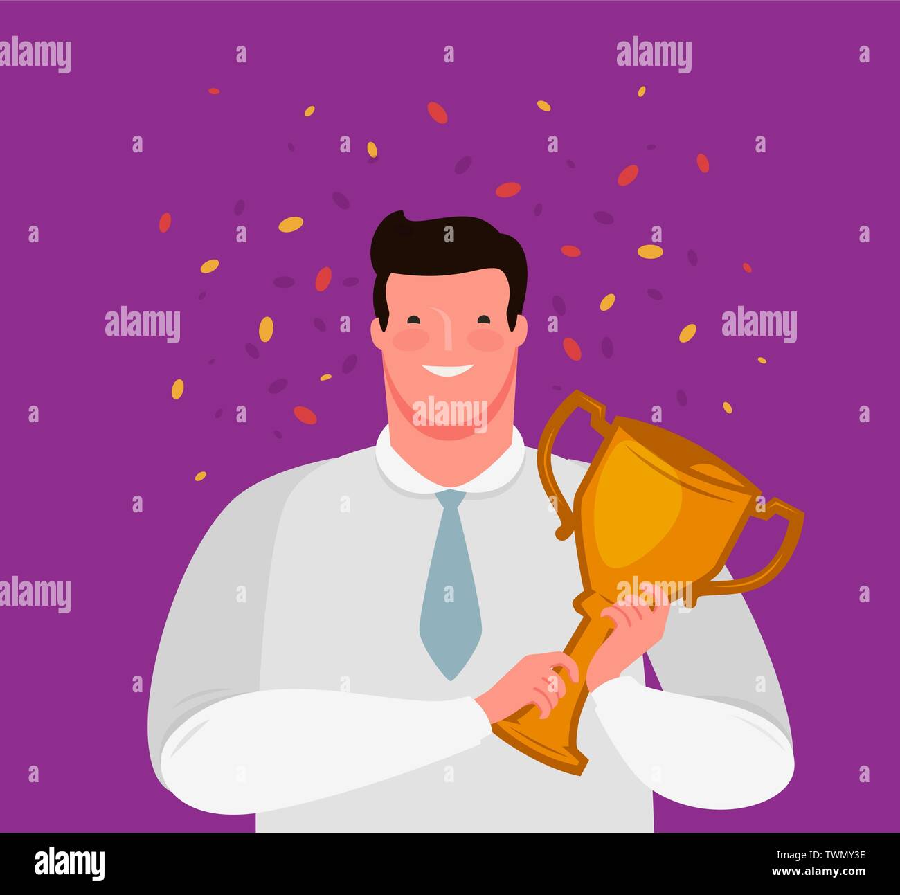 Received award Stock Vector Images - Alamy