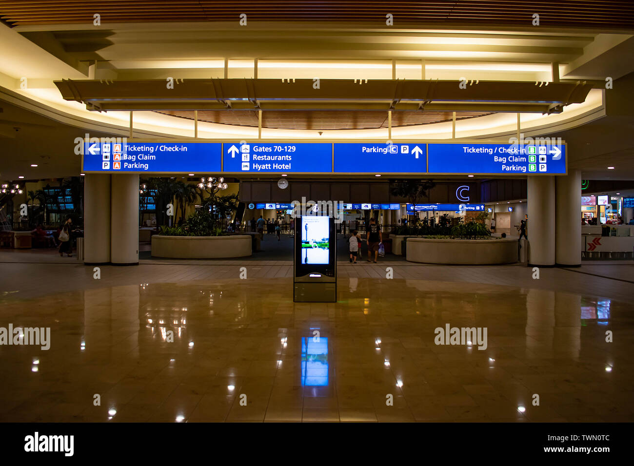 Orlando, Florida. June 06, 2019. Big blue sign of Ticketing and ...