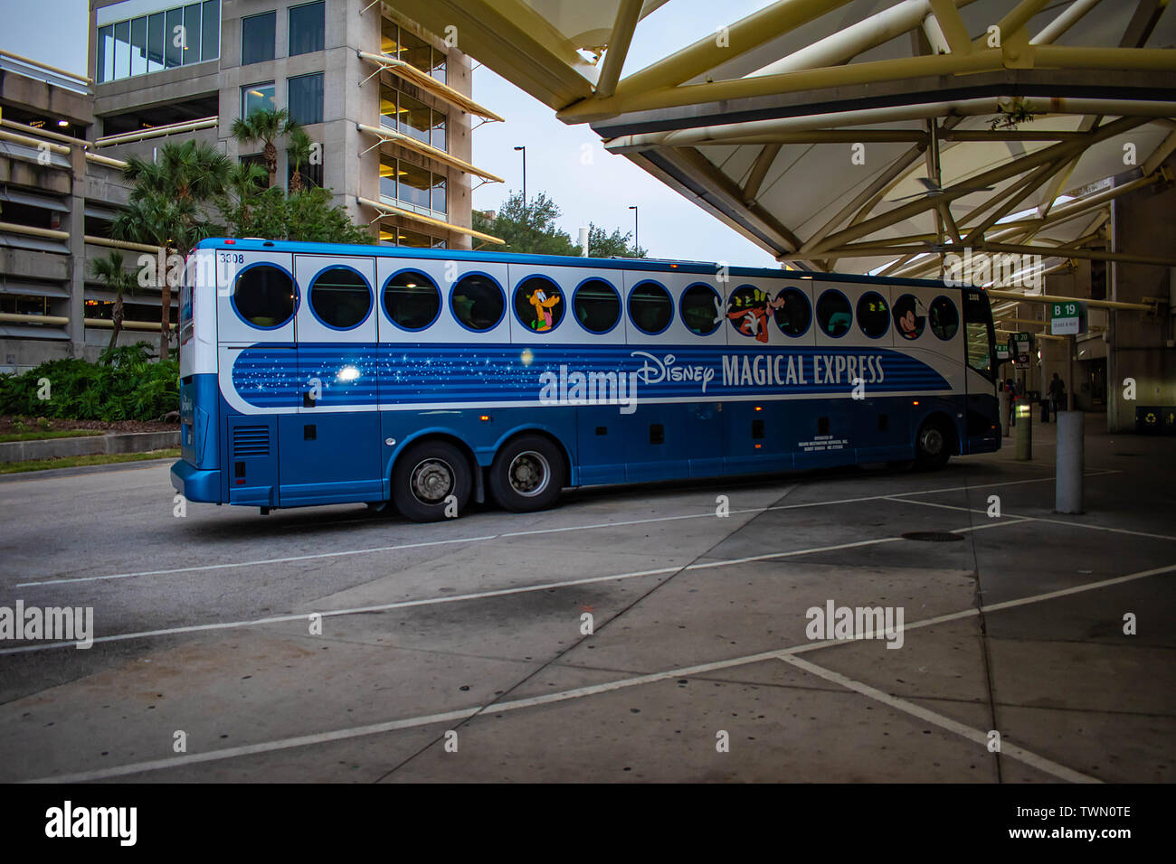 Orlando, Florida. June 06, 2019. Disney Magical Bus at Orlando ...
